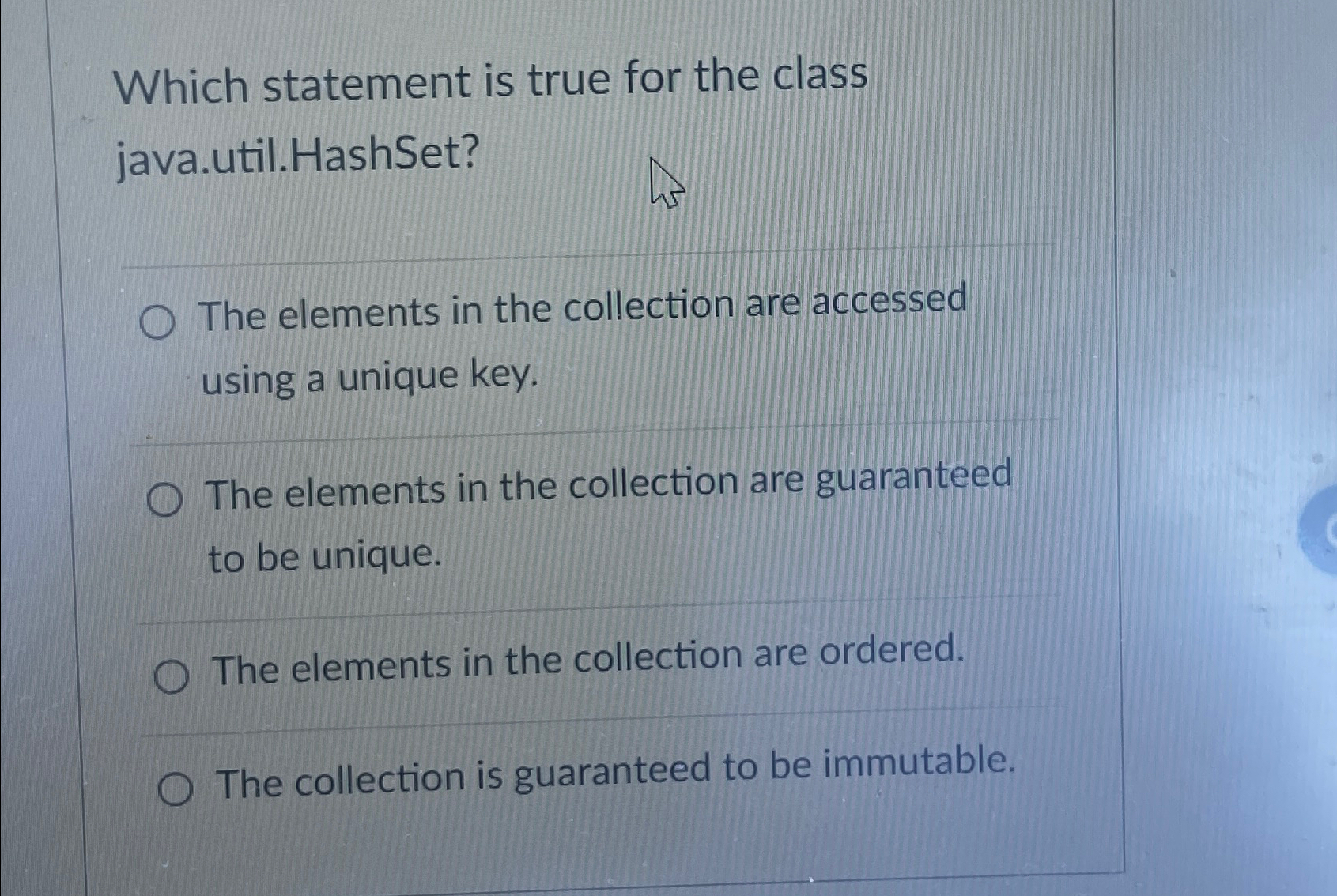 Solved Which statement is true for the class | Chegg.com