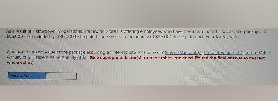 Solved As a result of a slowdown in operations, Tradewind | Chegg.com
