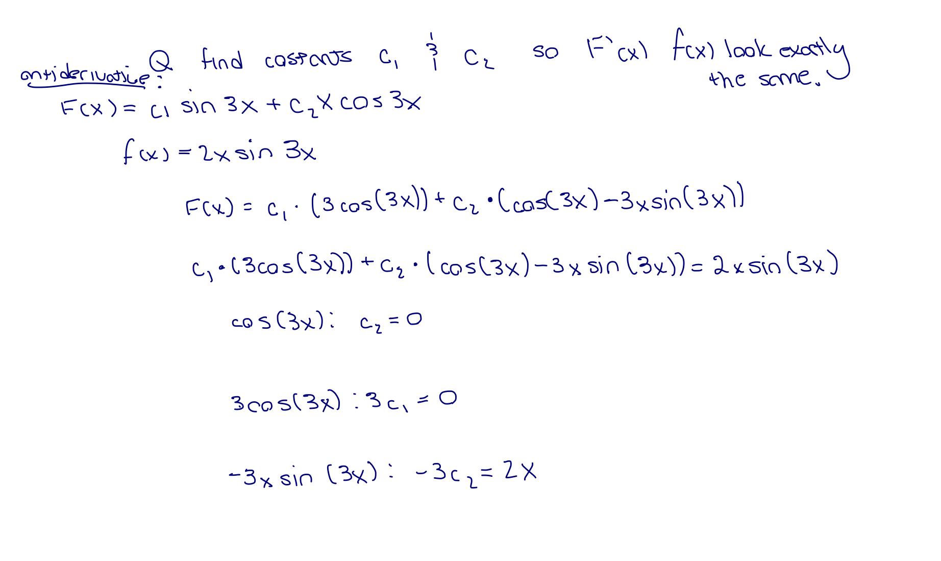 Solved I can't tell if I understand how to find constants or | Chegg.com