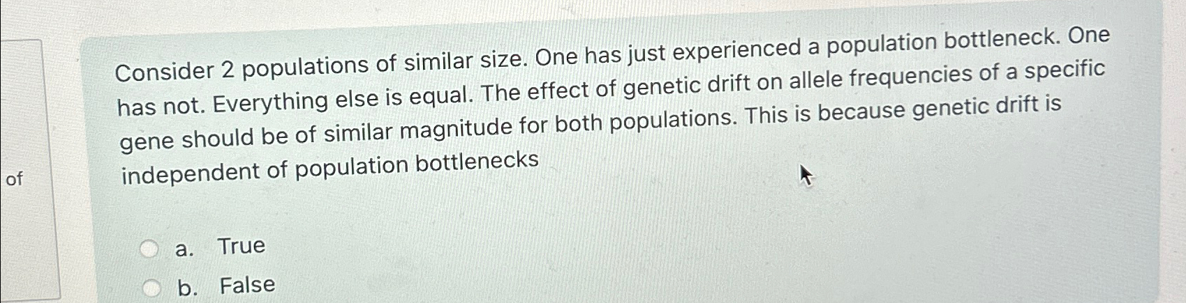 Solved Consider 2 ﻿populations of similar size. One has just | Chegg.com