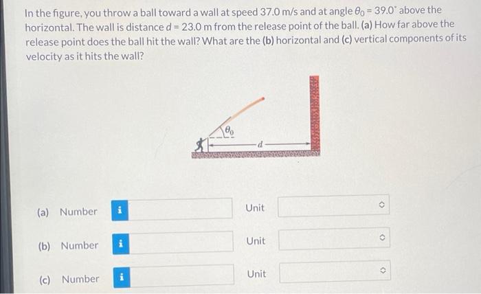 Solved In the figure, you throw a ball toward a wall at | Chegg.com