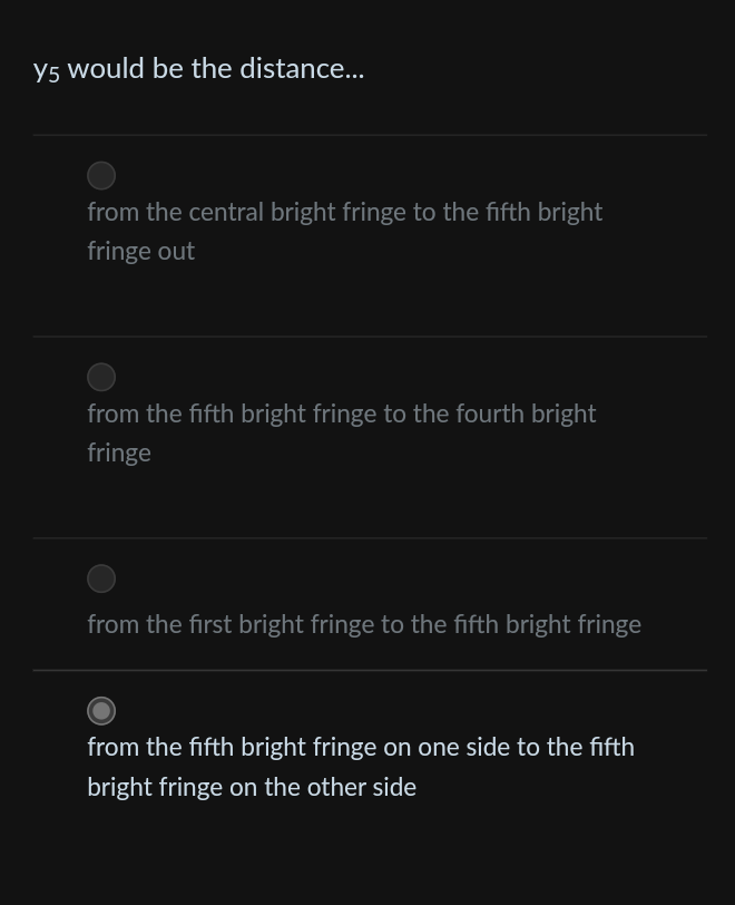 Solved Y ?5 ﻿would be the distance... from the central | Chegg.com