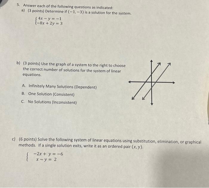 Solved 5. Answer each of the following questions as | Chegg.com