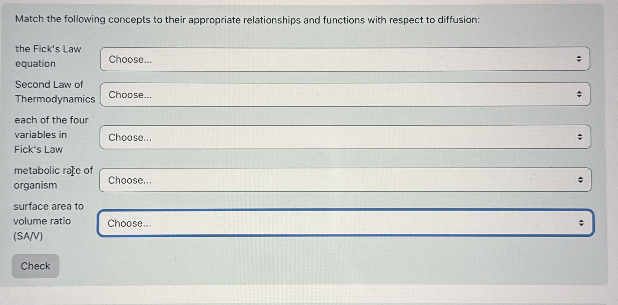 Solved Match the following concepts to their appropriate | Chegg.com