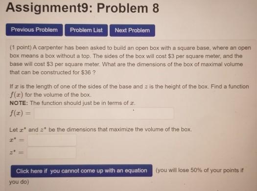 Solved Assignment9: Problem 8 Previous Problem Problem List | Chegg.com