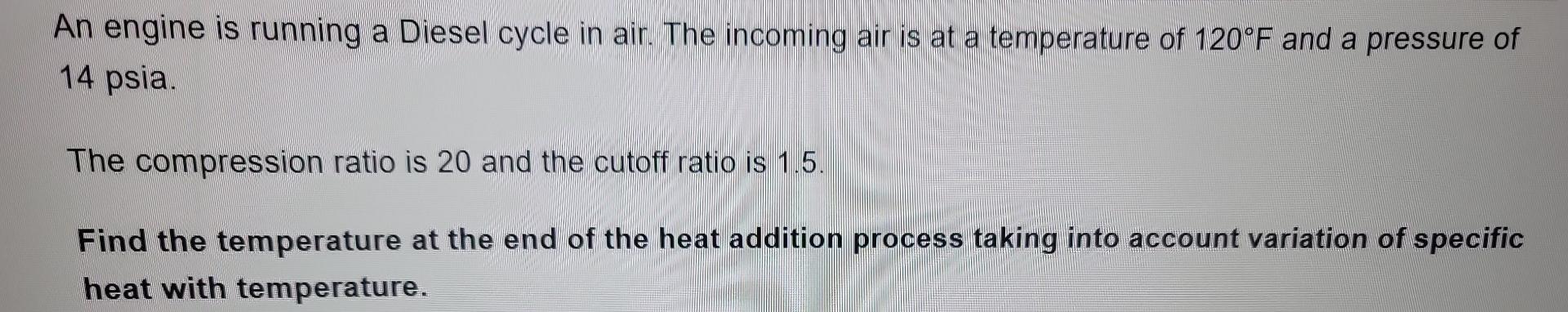 Temperature in (degrees Rankine). Pressure (psi). | Chegg.com