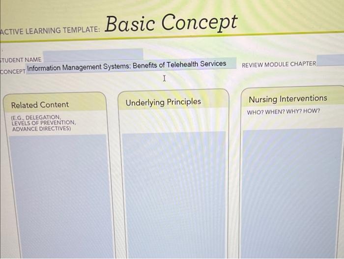 Solved Basic Concept ACTIVE LEARNING TEMPLATE: REVIEW MODULE | Chegg.com