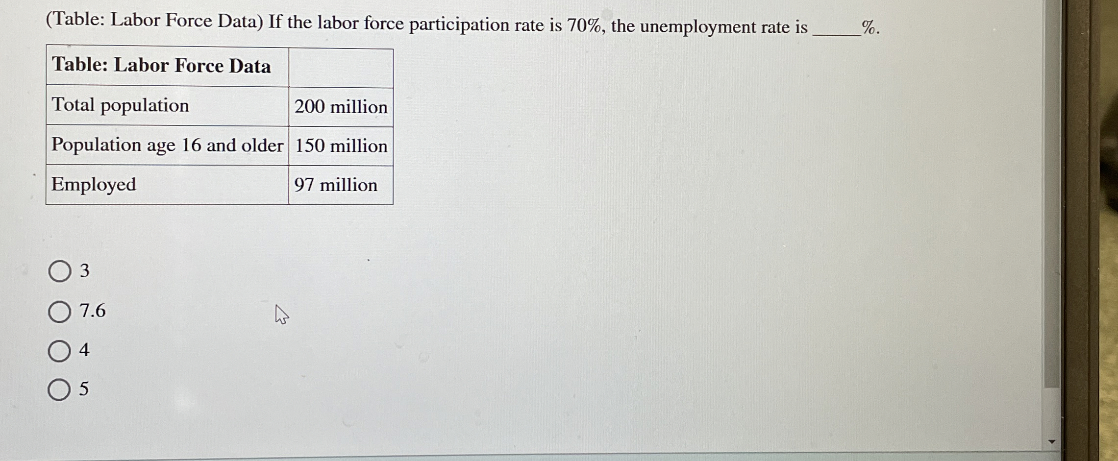 High Quality SOLUTION (Table: Labor Force Data) ﻿If the labor force | Chegg.com