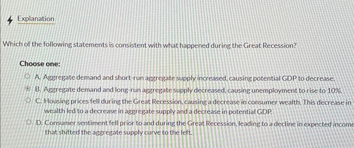 Solved Which of the following statements is consistent with | Chegg.com