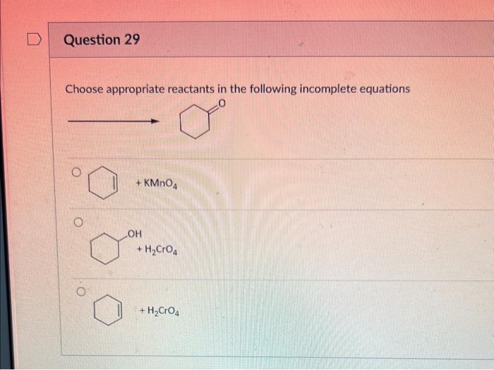 Solved Choose appropriate reactants in the following | Chegg.com