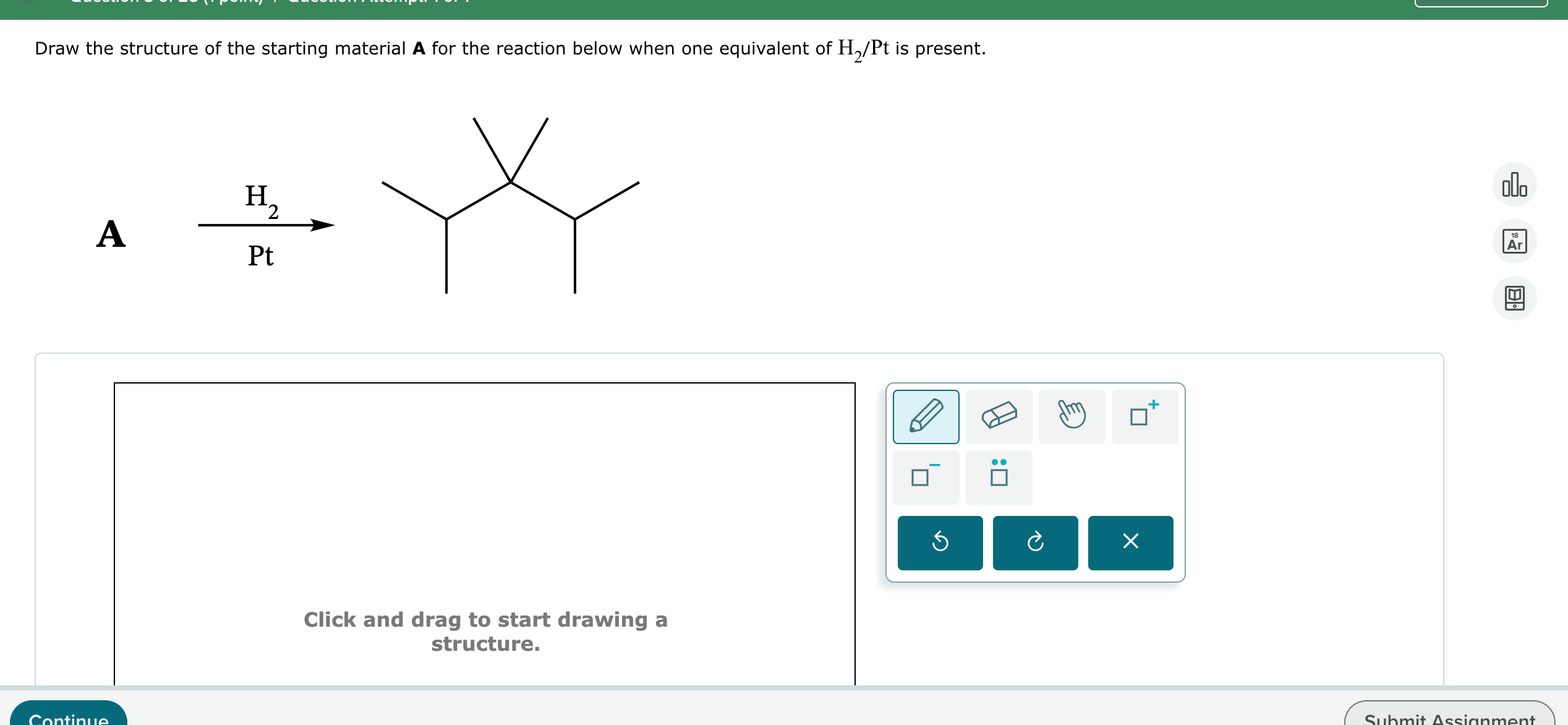 Solved Draw the structure of the starting material A for the | Chegg.com