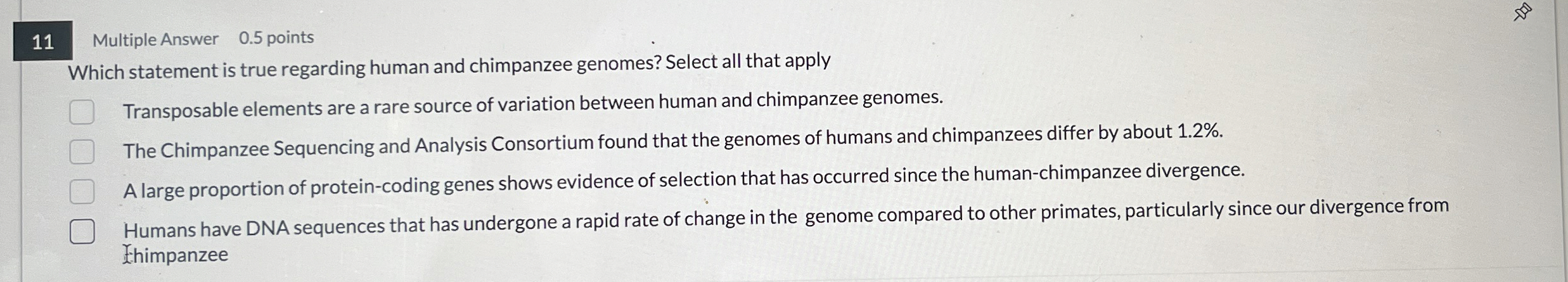 Solved 11Multiple Answer 0.5 ﻿pointsWhich statement is true | Chegg.com