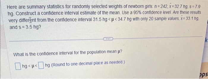 Solved Here are summary statistics for randomly selected | Chegg.com
