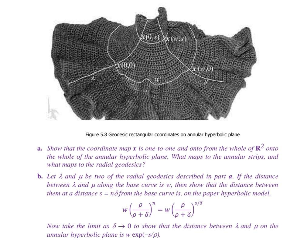 Figure 5.8 Geodesic rectangular coordinates on | Chegg.com