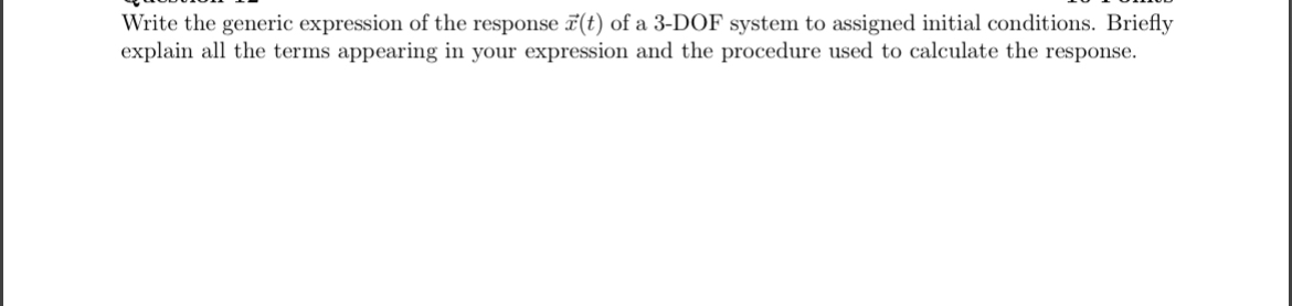 Solved Write the generic expression of the response | Chegg.com