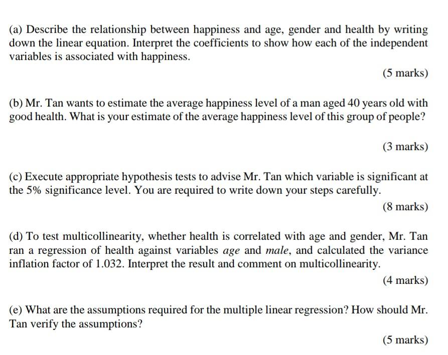 Solved According to the ninth World Happiness Report 2021 | Chegg.com