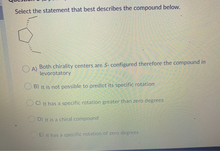 Solved What is the relationship between the two compounds | Chegg.com