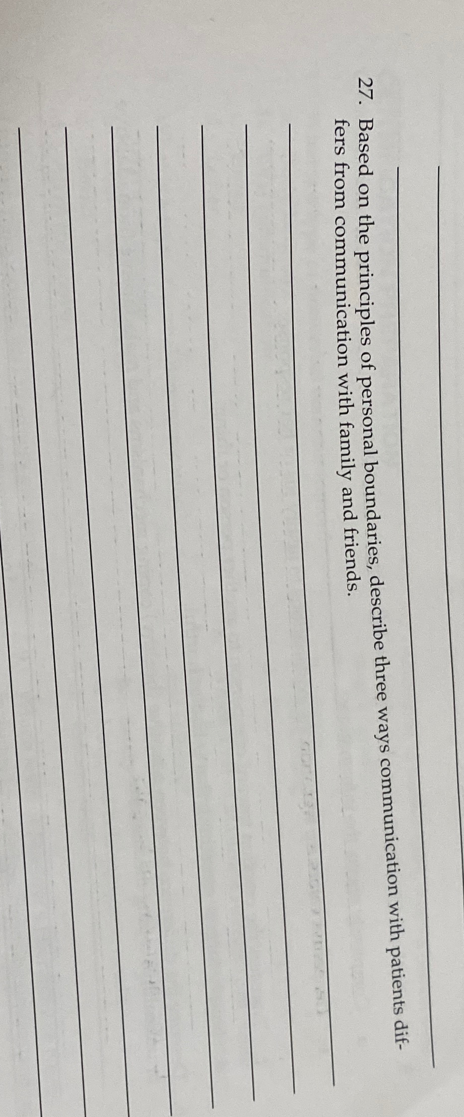 Solved Based on the principles of personal boundaries, | Chegg.com