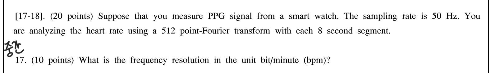 Solved [17-18]. (20 ﻿points) ﻿Suppose that you measure PPG | Chegg.com