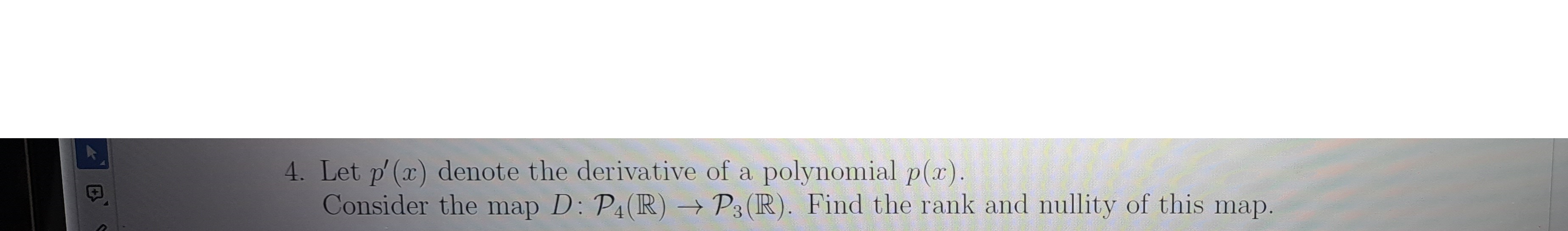 Solved Let p'(x) ﻿denote the derivative of a polynomial | Chegg.com