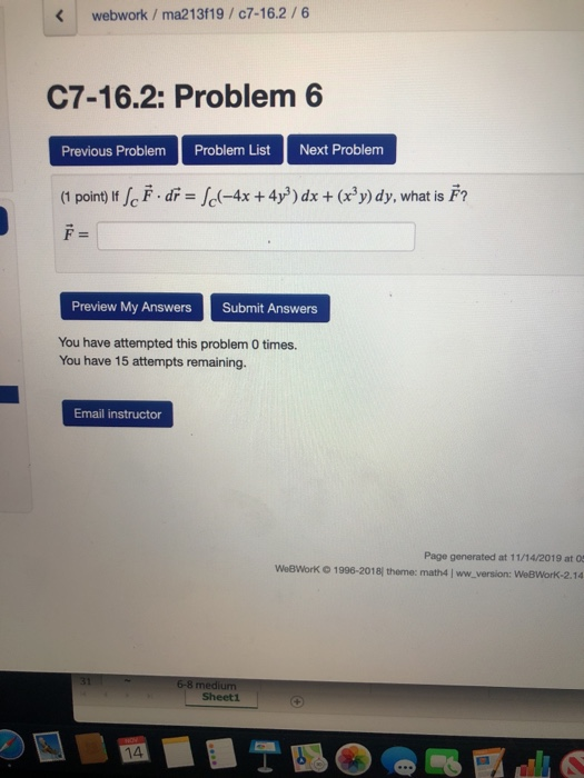 Solved webwork/ma213f19 /c7-16.2 / 6 C7-16.2: Problem 6 | Chegg.com