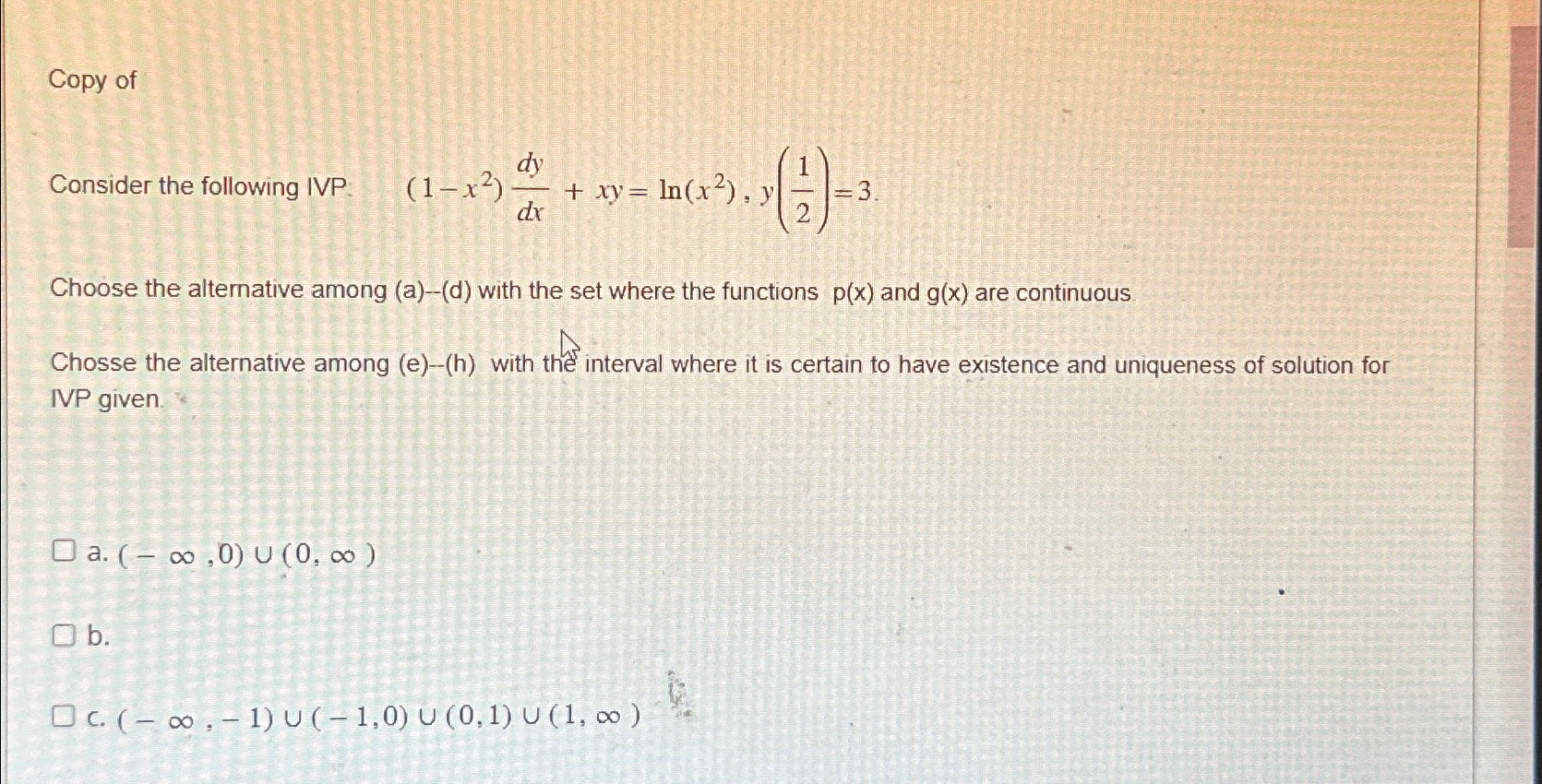 Solved Copy ofConsider the following IVP: | Chegg.com