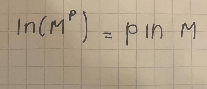 Solved ln(Mp)=plnM | Chegg.com
