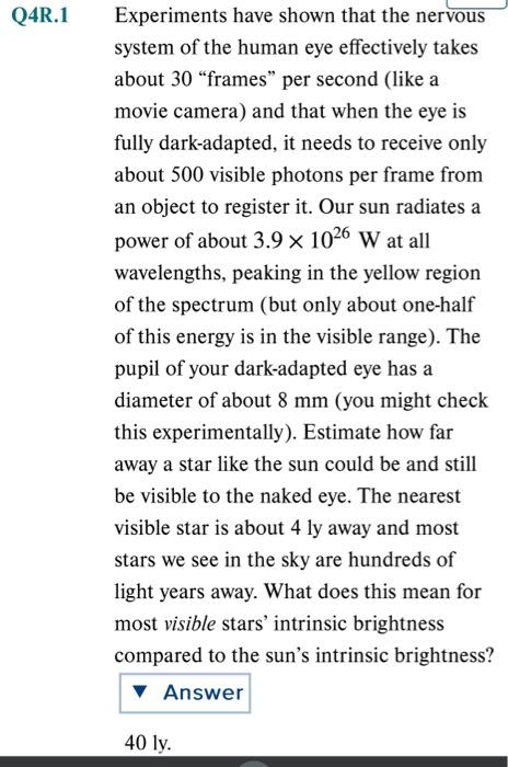 Solved Experiments have shown that the nervous system of the | Chegg.com
