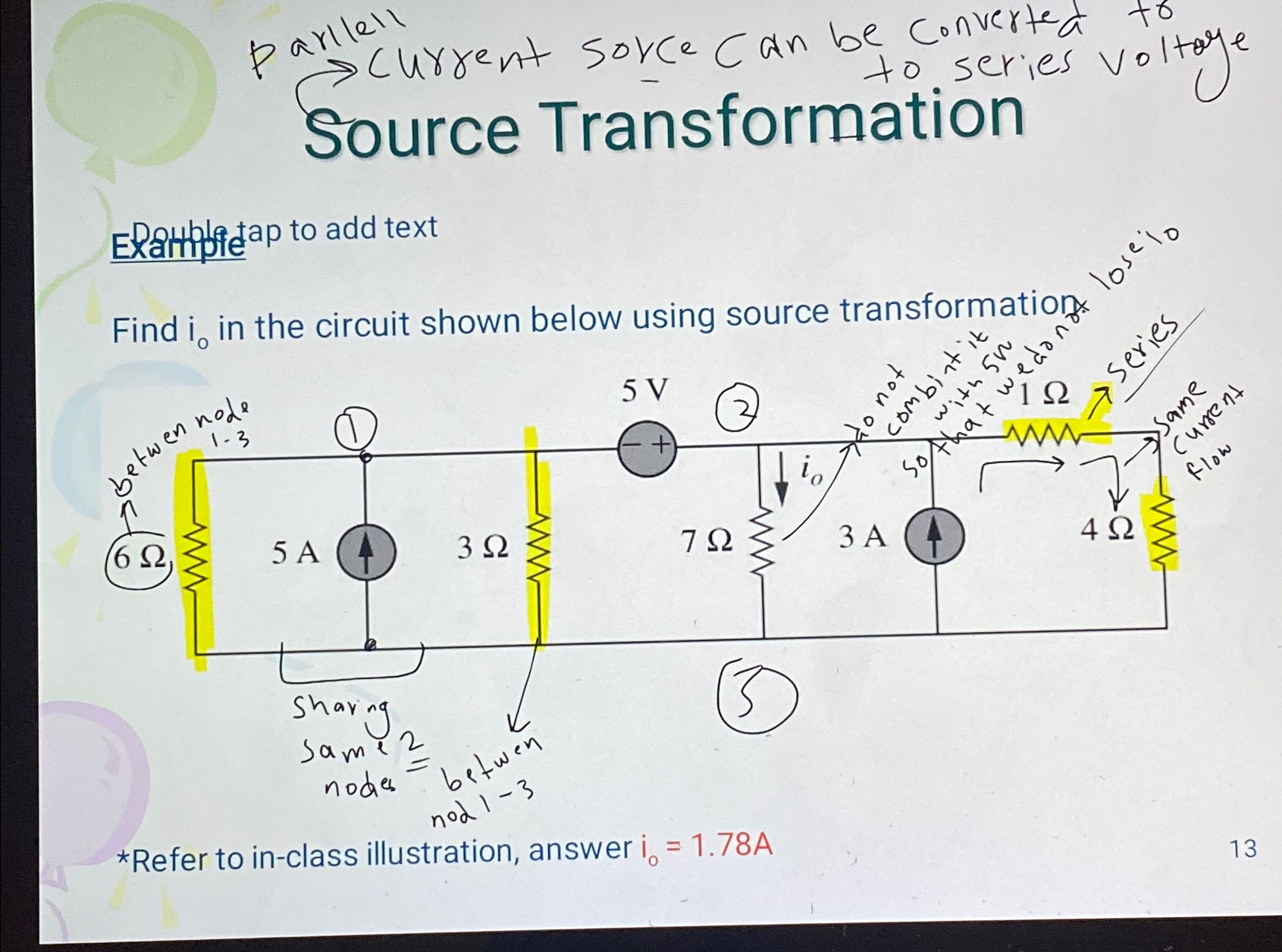 Solved parlento series voltageSource TransformationExarthpfe | Chegg.com