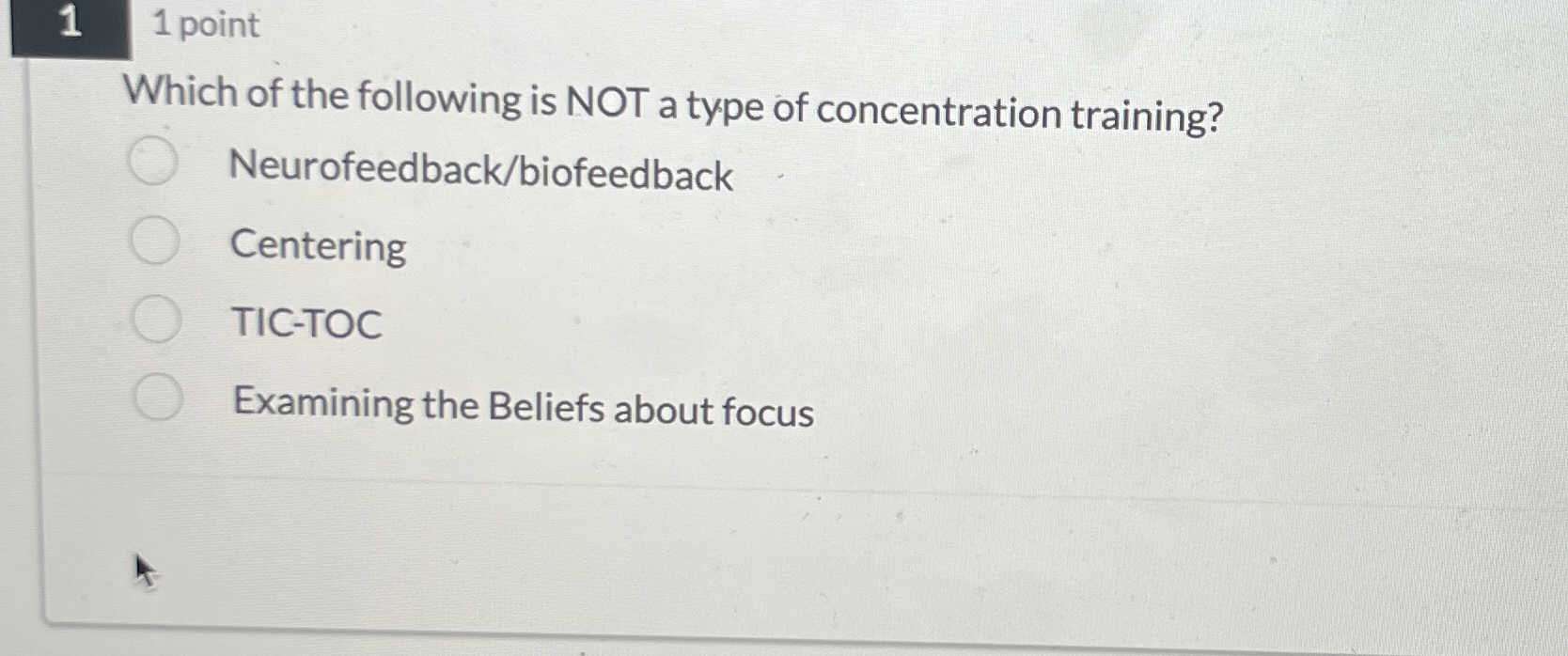 Solved 1 1 ﻿pointWhich of the following is NOT a type of | Chegg.com
