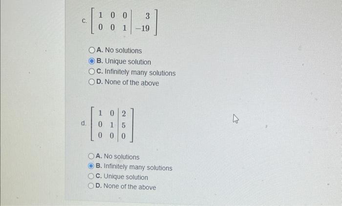[Solved]: (1 point) The reduced row-echelon forms of the au