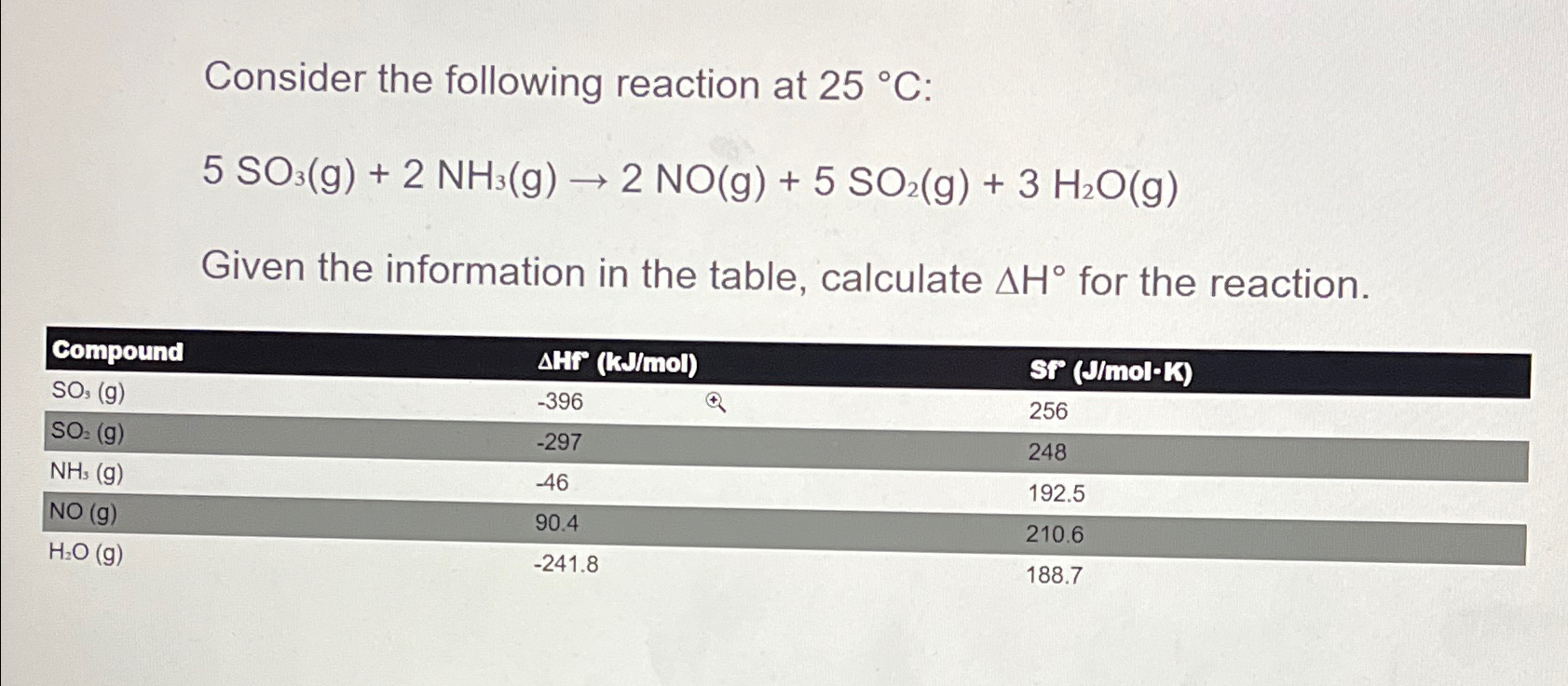 Solved Consider the following reaction at 25°C | Chegg.com