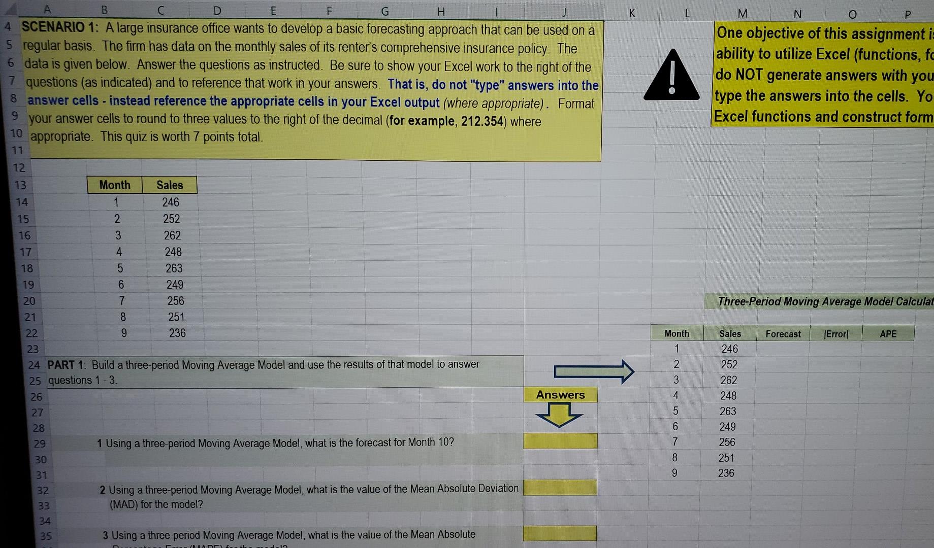Solved what are the answers to these excel problems. I need | Chegg.com