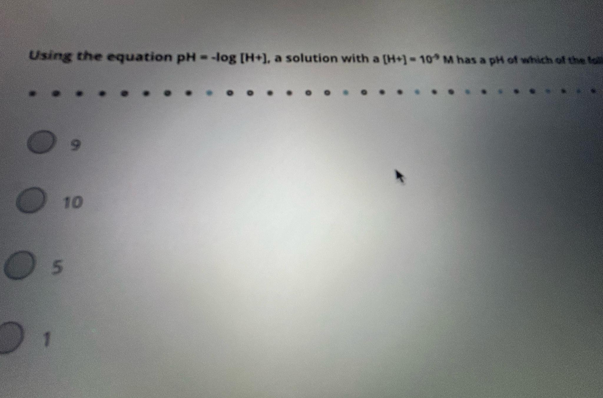 Solved Using the equation pH=-log[H+], ﻿a solution with a | Chegg.com