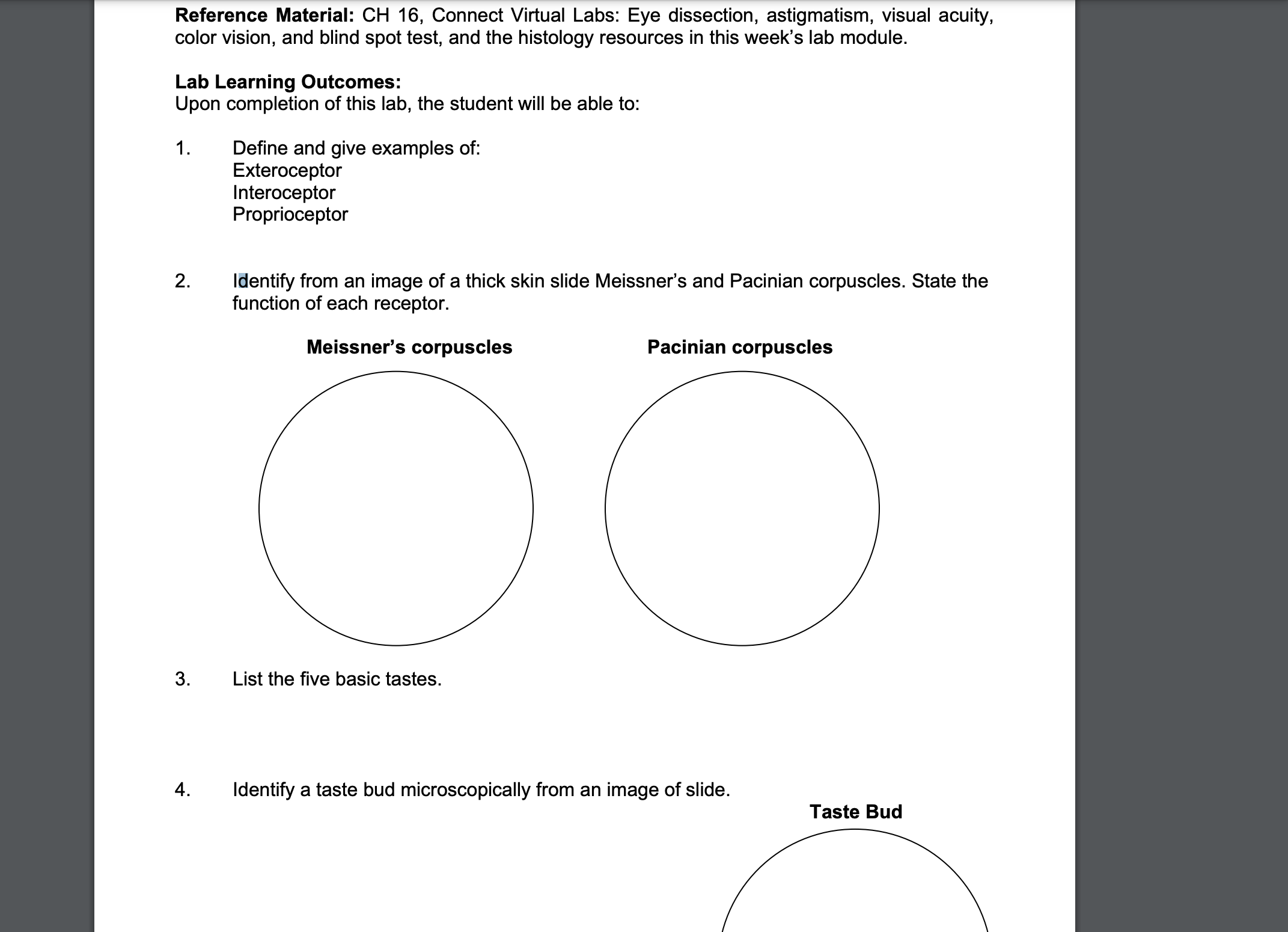 Solved Reference Material: CH 16, ﻿Connect Virtual Labs: Eye | Chegg.com