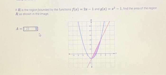 Solved If R is the region bounded by the functions f(x) = 2x | Chegg.com