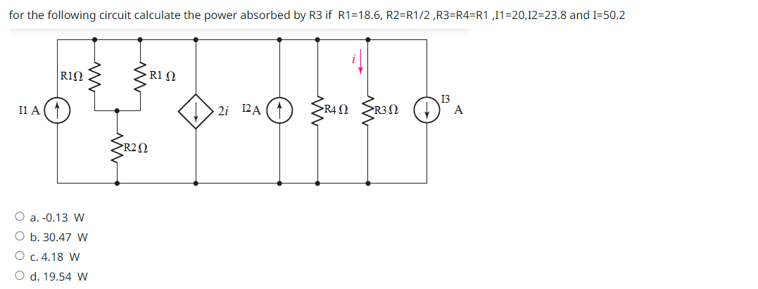 Solved for the following circuit calculate the power | Chegg.com