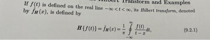 Solved j. Find the Hilbert transform of each of the | Chegg.com