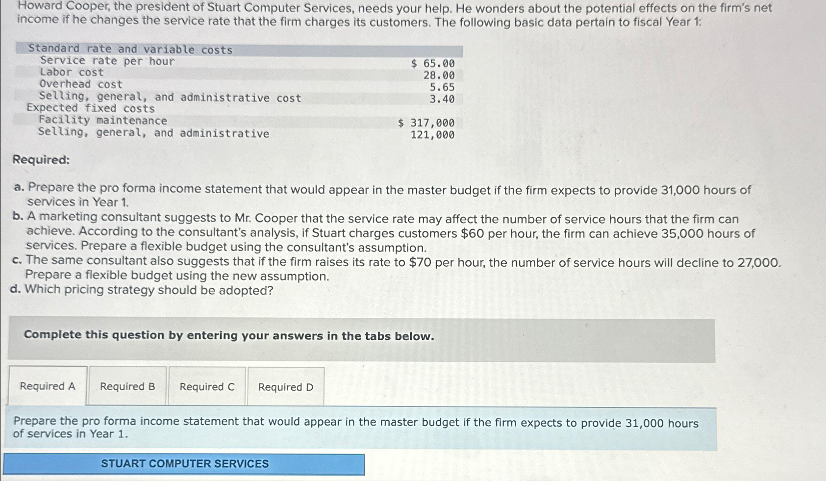 Solved Howard Cooper, the president of Stuart Computer | Chegg.com