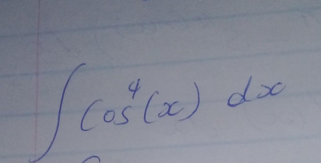 Solved cos4(x)dx | Chegg.com