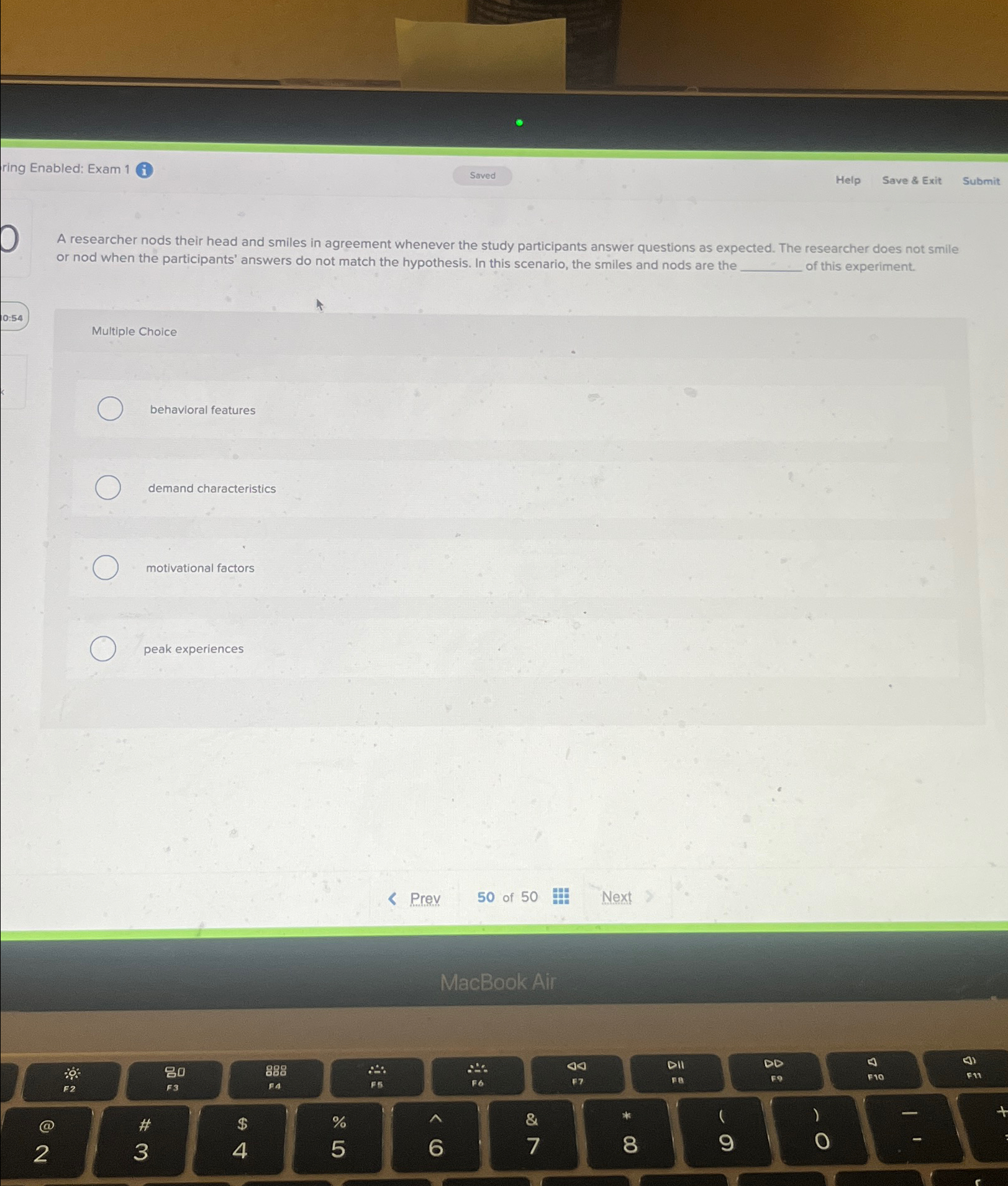 Solved ring Enabled: Exam 1 (i)HelpSave & ExitSubmitA | Chegg.com
