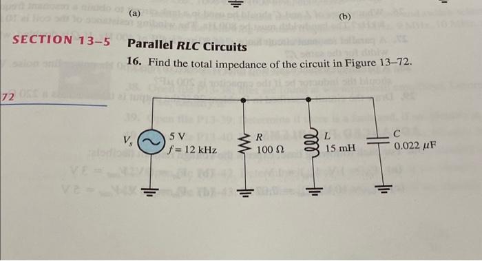 Solved SECTION 13-5 72 000 VEH V2= (a) Parallel RLC Circuits | Chegg.com