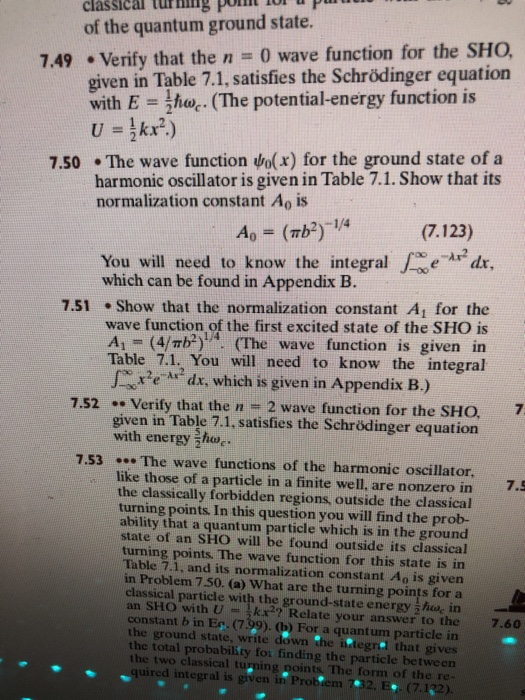 Solved classical of the quantum ground state. 7.49 Verify | Chegg.com