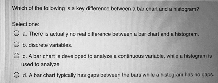 Solved Which of the following is a key difference between a | Chegg.com