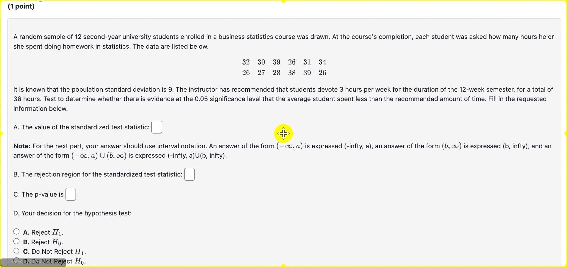 Solved A random sample of 12 ﻿second-year university | Chegg.com