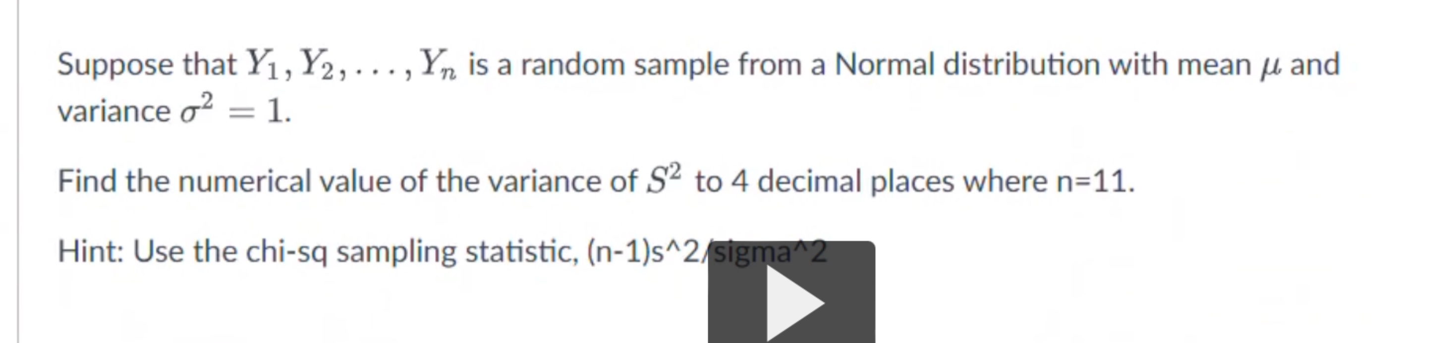 Solved Suppose that Y1,Y2,dots,Yn ﻿is a random sample from a | Chegg.com