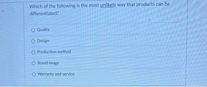 Solved Which of the following is the most unlikely, way that | Chegg.com