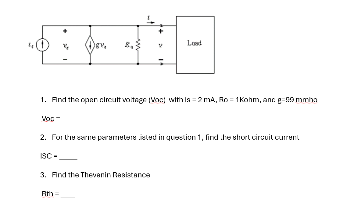 Solved Find the open circuit voltage (Voc) ﻿with is | Chegg.com