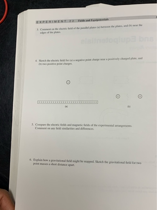 Solved EXPERIMENT 22 Fields and Equipotentials TT Laboratory | Chegg.com