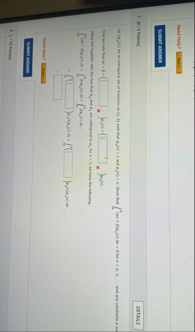 Solved Need Help? 7. [0/5 ﻿Points]Let (φn(x)) ﻿be an | Chegg.com